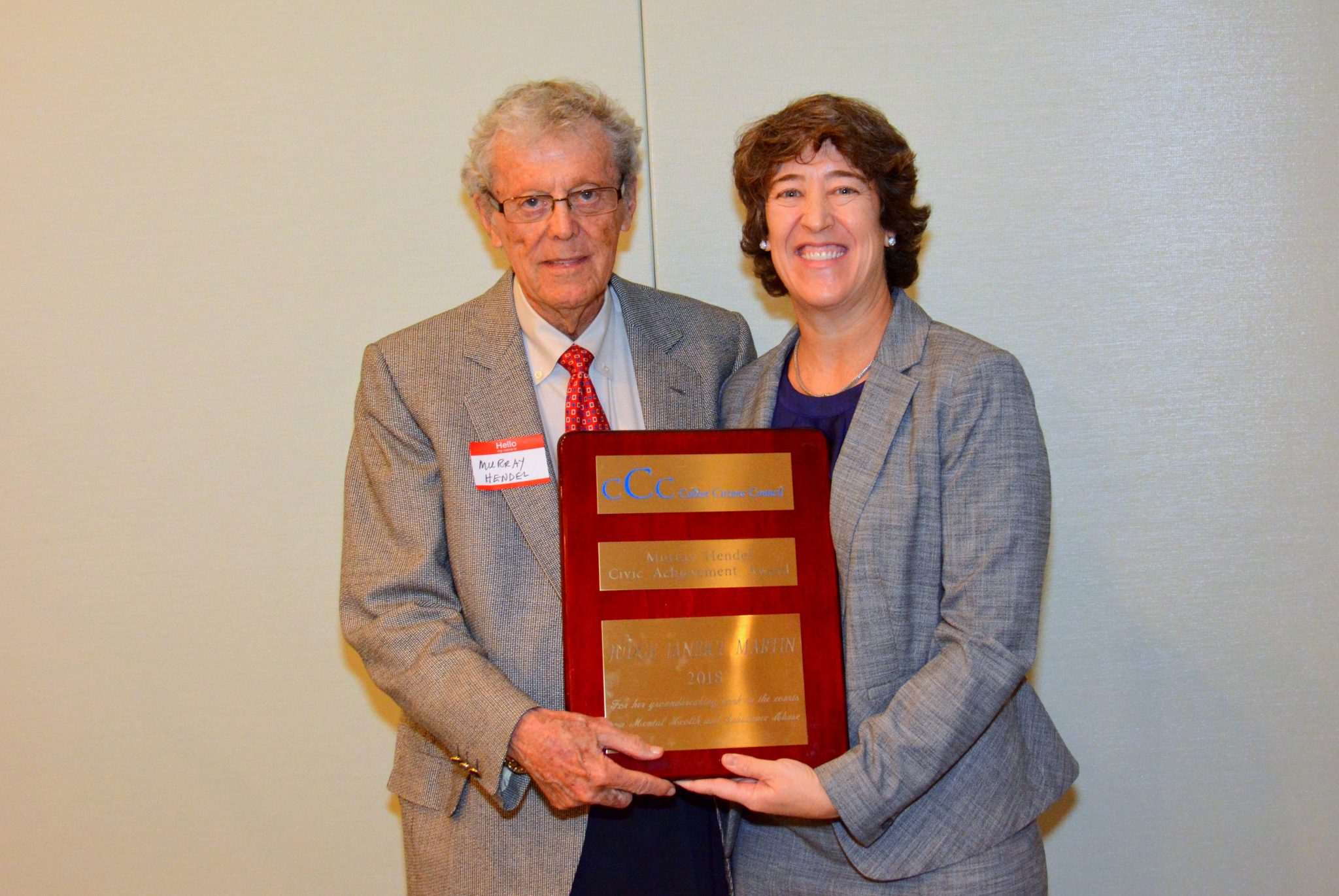 Judge Janeice Martin 2018 Murray Hendel Award Winner - Collier Citizens ...